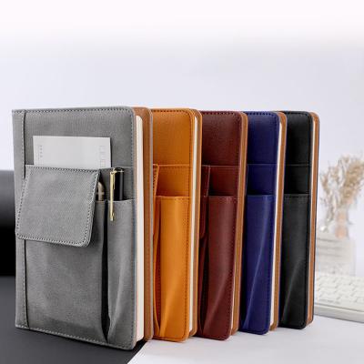 China A5 Notebook Office Notepad with 44 Sheets Inner Pages Imitation Cloth PU Leather Cover for sale