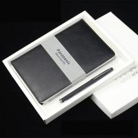 China Gift Set Hardcover Leather A5 Lined Journal Writing Thick Classic Ruled Notebook with Pen for sale