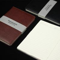 China Gift Set Hardcover Leather A5 Lined Journal Writing Thick Classic Ruled Notebook with Pen for sale