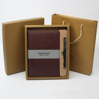 China Gift Set Hardcover Leather A5 Lined Journal Writing Thick Classic Ruled Notebook with Pen for sale