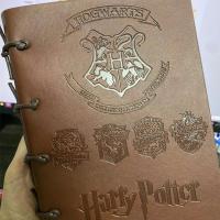 China Thickened Imitation Leather Threading Handbook Kraft Paper Notebooks With Inside Pages for sale