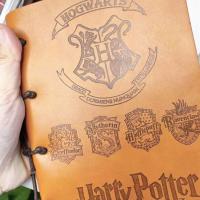 China Thickened Imitation Leather Threading Handbook Kraft Paper Notebooks With Inside Pages for sale