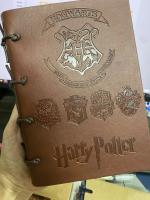 China Thickened Imitation Leather Threading Handbook Kraft Paper Notebooks With Inside Pages for sale