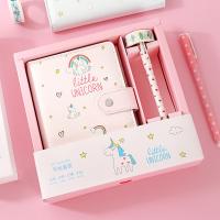 China Customized Logo Imitation Leather Notepad Hand Ledger Notebook And Pen Stationery Set for sale