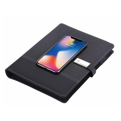 China 8000mah Personalized Travel Wireless Charging Power Bank with Imitation Leather Cover for sale