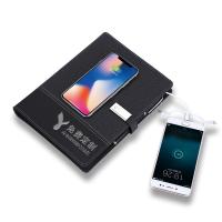 China 8000mah Personalized Travel Wireless Charging Power Bank with Imitation Leather Cover for sale