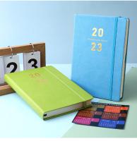 China Custom A5 Printed Pu Hardcover Notebook With Elastic Band For Business Customized Logo for sale