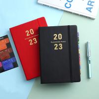 China Custom A5 Printed Pu Hardcover Notebook With Elastic Band For Business Customized Logo for sale