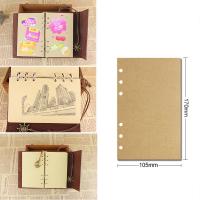 China Imitation Leather Cover A5 A6 Brown Kraft Notebook With Daily Weekly Monthly Planner for sale