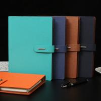 China 2022 Monthly Planner Hardcover Customized Leather Notebook Gift Set Executive Agenda for sale