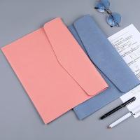 China Customized Logo Waterproof PU Leather A4 File Folder Document Holder with File Pocket for sale