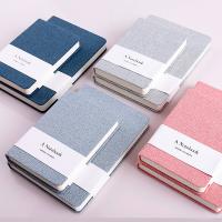 China 2022 Custom Linen Notebook Book Cloth Fabric Diary A6 Blank/Lined Pages Leather Cover for sale