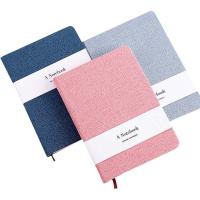 China 2022 Custom Linen Notebook Book Cloth Fabric Diary A6 Blank/Lined Pages Leather Cover for sale