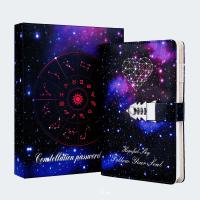 China 2022 Leather Lock Catch Journal Writing Schedule Notebook For Students 12 Constellation for sale