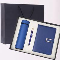 China Customized Business Gift Set Stainless Steel Vacuum Cup Pen Magnetic PU Leather Notebook for sale