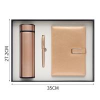 China Customized Business Gift Set Stainless Steel Vacuum Cup Pen Magnetic PU Leather Notebook for sale