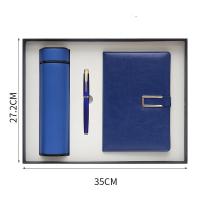 China Customized Business Gift Set Stainless Steel Vacuum Cup Pen Magnetic PU Leather Notebook for sale