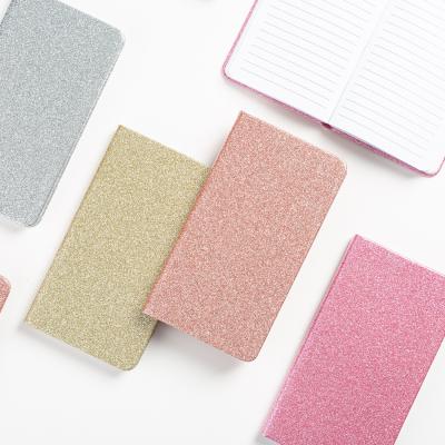 China Custom A6 Glittery PU Leather Journal Set With Pen for Daily Weekly and Monthly Planning for sale
