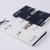 China Hardcover A5 Pu Leather Diary with Coded Lock Promotion Journal Pen Notebook Set for sale