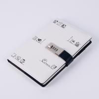 China Hardcover A5 Pu Leather Diary with Coded Lock Promotion Journal Pen Notebook Set for sale