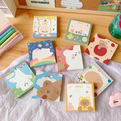 China Cute Bear Self Sticky To Do List Note Pad for School Office 2022 Stationery Supplies for sale