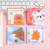 China 8*8 CM Kawaii Cartoon Bear Memo Note Weekly Planner Sticky Notepad in Custom Color for sale