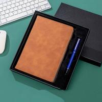 China Leather Notebook Set Custom Notebooks and Pen Set for Business Office Gift Promotion for sale
