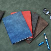 China Custom Logo A5 Leather Business Office Stationery Sewing Binding Notepad Gift Box Set for sale
