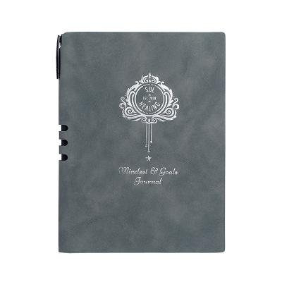 China Custom Logo Hardcover Business Notebook with PU Leather Cover and 100 Sheets Notepad for sale