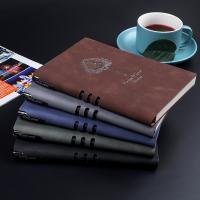 China Custom Logo Hardcover Business Notebook with PU Leather Cover and 100 Sheets Notepad for sale