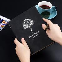 China Custom Logo Hardcover Business Notebook with PU Leather Cover and 100 Sheets Notepad for sale