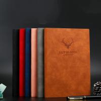 China Custom Logo Hardcover Business Notebook with PU Leather Cover and 100 Sheets Notepad for sale