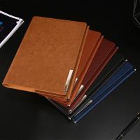 China A5 Customized Logo PU Leather Notepad with 100 Sheets Inner Pages and Daily Weekly Monthly Planner for sale