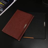 China A5 Customized Logo PU Leather Notepad with 100 Sheets Inner Pages and Daily Weekly Monthly Planner for sale