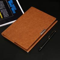 China A5 Customized Logo PU Leather Notepad with 100 Sheets Inner Pages and Daily Weekly Monthly Planner for sale