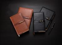 China Custom Pu Leather Notebook With Company Logo For Business B5 / Customized Size for sale