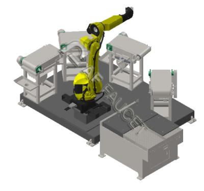 China RTAF-FG04 Robot Flat Grinding Machine CNC Auto Grinding System 15KW 4 Spindles for sale