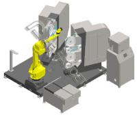 China Dual Station Robot Grinding Machine RTAF-AG0204L for Large Brass Faucet 14kW for sale