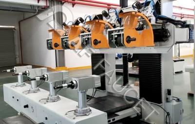 China 4 Station Automatic Brass Faucet Polishing Machine 40KW PROMAX Controlled 6 Axis Robot for sale