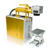 China portable mini 20w  metal fiber color laser marking machine with ezcad for sale
