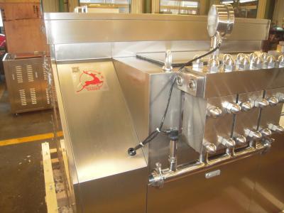 China Low Noise Dairy Homogenizer / High Speed Compact Milk Homogenizer Machine for sale