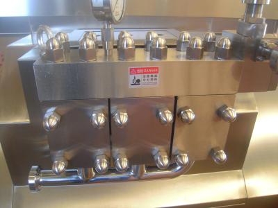 China 120Mpa 3 Plunge Dairy Homogenizer Splash Lubrication for sale