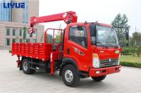 China 6 Ton 4x2 Hydraulic Truck Crane Construction Lifting With Span Of 2280 - 5100mm for sale