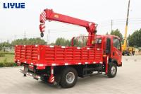 China 6 Ton 4x2 Hydraulic Truck Crane Construction Lifting With Span Of 2280 - 5100mm for sale