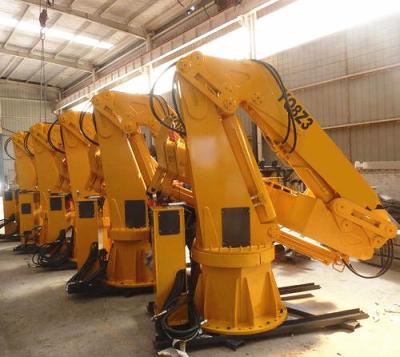 China Marine Straight Boom Crane 25 Ton Hydraulic Ship Crane With 40.8HP Engine Powder for sale
