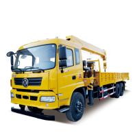 China 10 Ton Stiff Arm Mobile Truck Mounted Crane With 25 T.M Rated Lifting Moment for sale