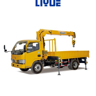 China Small Telescopic Boom Hydraulic Cargo Crane 6 Ton For Construction for sale