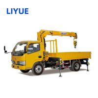 China 3 Ton Mini Truck Mounted Crane With 4 Section Truck Mounted Telescopic Boom Crane for sale