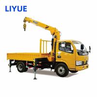 China 3 Ton Mini Truck Mounted Crane With 4 Section Truck Mounted Telescopic Boom Crane for sale