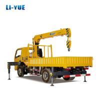 China 3 Ton Mini Truck Mounted Crane With 4 Section Truck Mounted Telescopic Boom Crane for sale